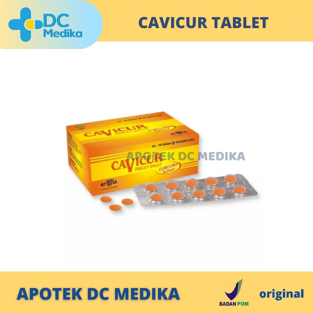 Jual CAVICUR TABLET 1 Strip 10 Tablet/ Curcuma Tablet/ Vitamin Penambah ...