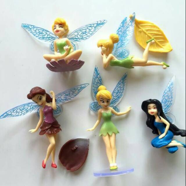 Jual Action Figure / Miniatur Topper Tinkerbell set isi 5 Tinker bell ...