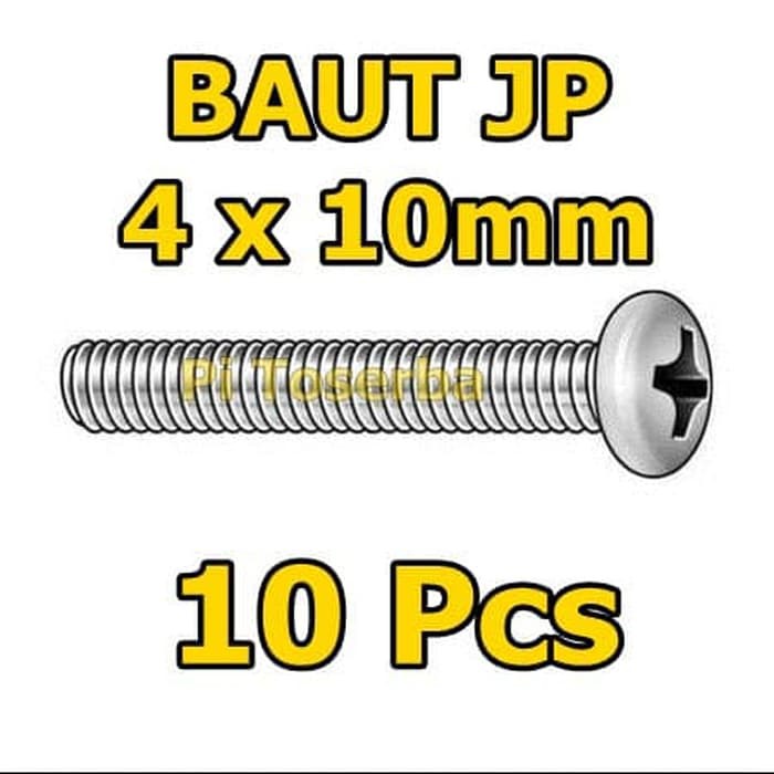 Jual Baut JP 4x10 mm harga untuk per 10pcs | Shopee Indonesia