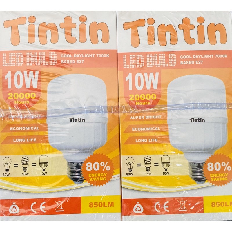 Jual 10pcs LAMPU LED 10W TINTIN LED BULD | Shopee Indonesia