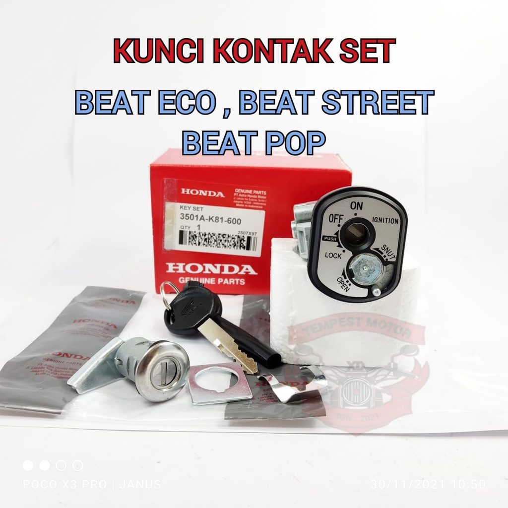 Jual KUNCI KONTAK SET BEAT STREET KONCI KONTAK BEAT POP HONDA K81 ...