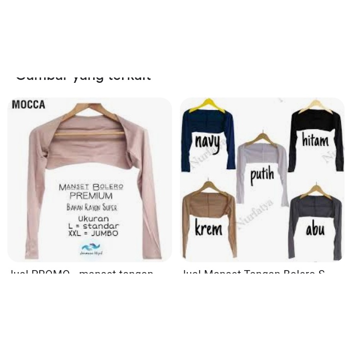 Jual (KJI) INNER MANSET TANGAN BOLERO JERSEY PREMIUM Grosirhijabsolo ...