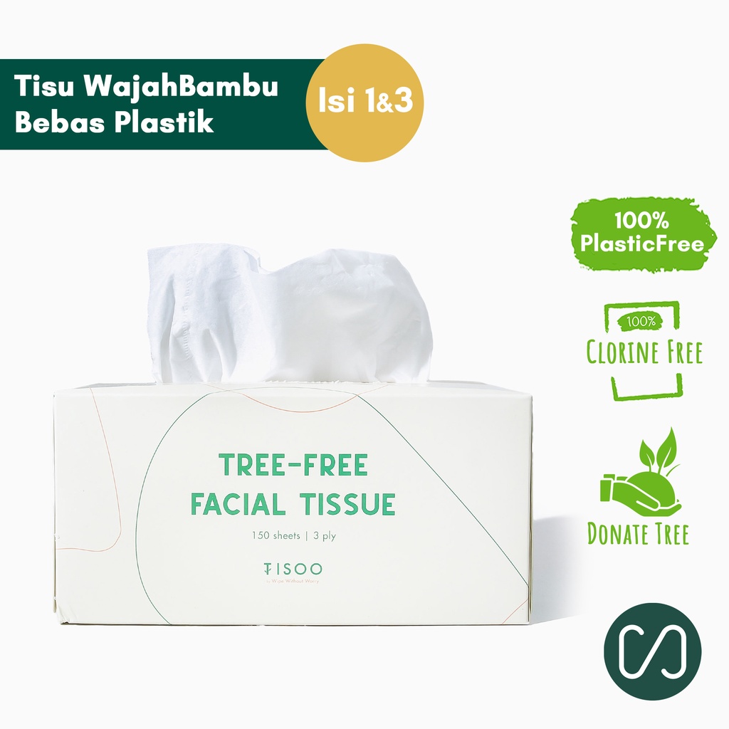 Jual TISOO Tree-Free (Bamboo) Facial Tissue - Tisu Wajah 100pcs 3ply ...