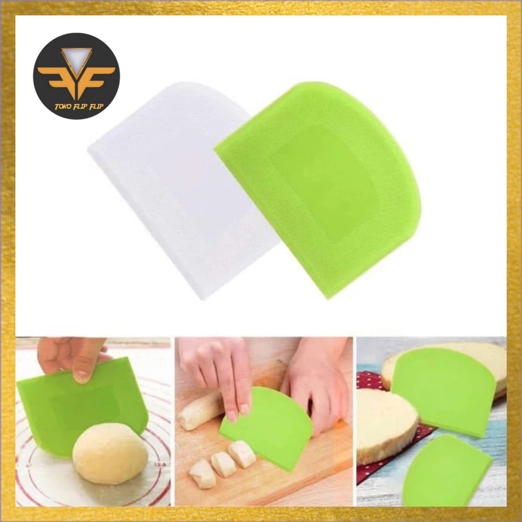 Jual Scraper Pisau Plastik Pemotong Adonan Kue Serbaguna / Scraper ...