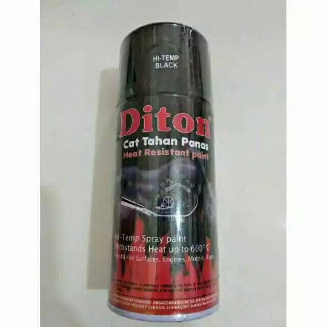 Jual Cat semprot Diton Premium Hi Temp BLACK DOFF anti panas hitam doff 150cc (KIRIM PULAU JAWA ...