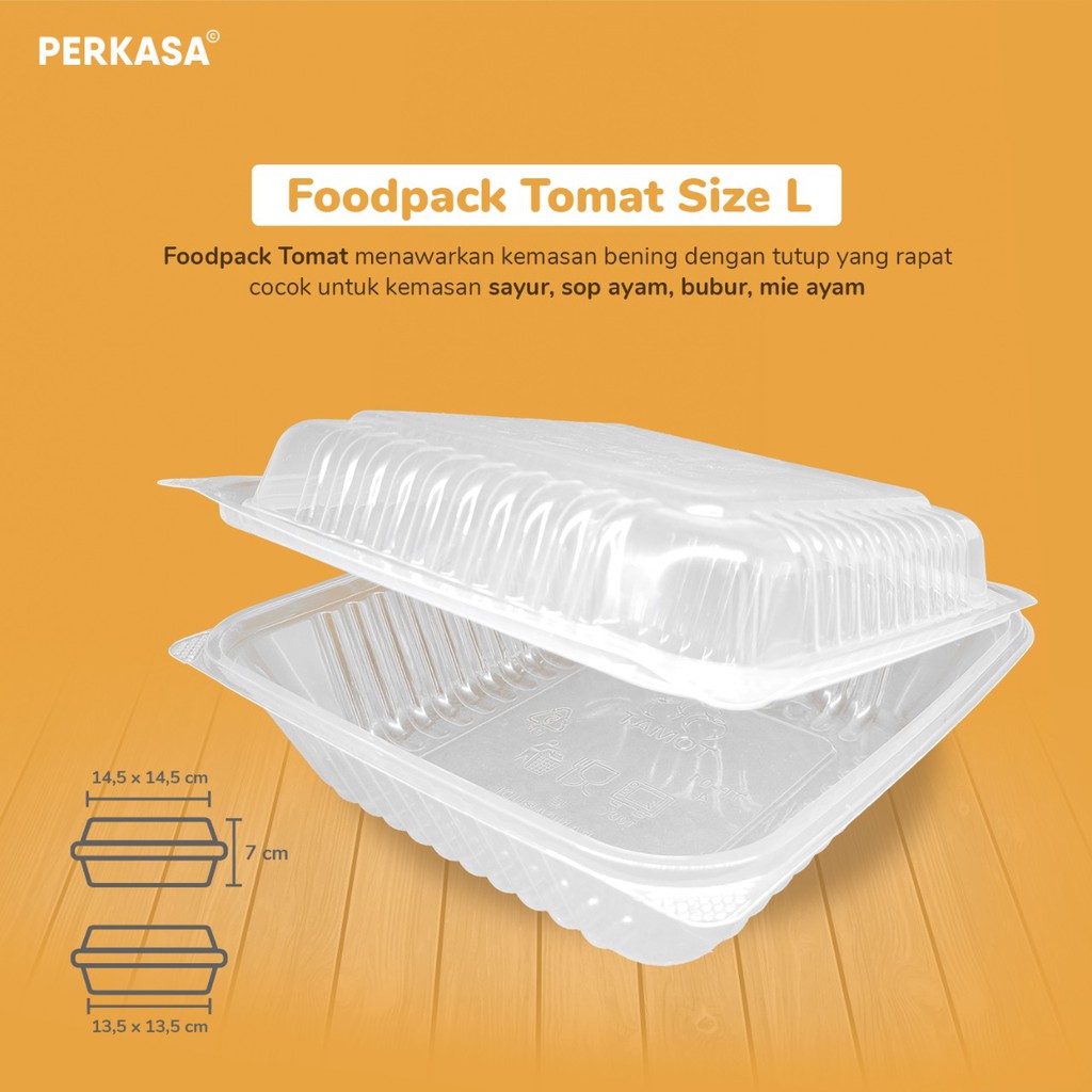 Jual Food Pack Size L / Kotak Makan Plastik Mika / Kemasan Makanan ...