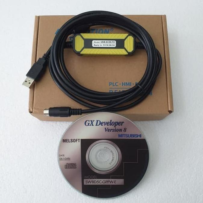Jual Kabel PLC Mitsubishi USB-SC09 FX Series Bonus Software GX ...