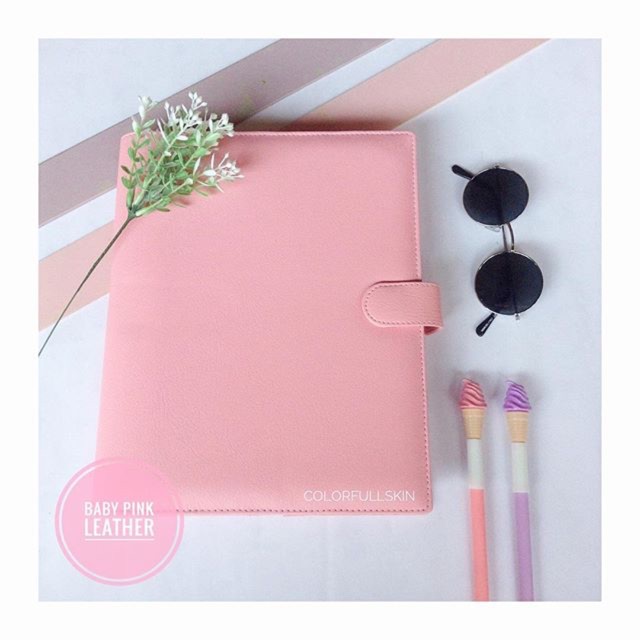 Jual Baby pink leather binder buku | Shopee Indonesia