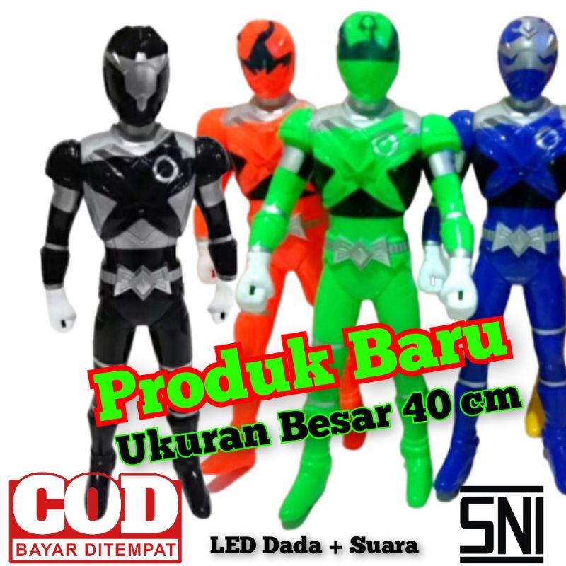 Jual Mainan Robot Action Figur Super Power Rangers Besar Bunyi suara ...