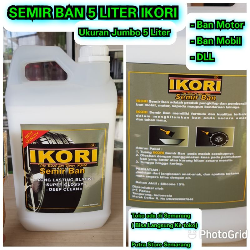 Jual Semir ban 5 Liter Ikori Semir ban Motor Mobil Ukuran Jumbo ...