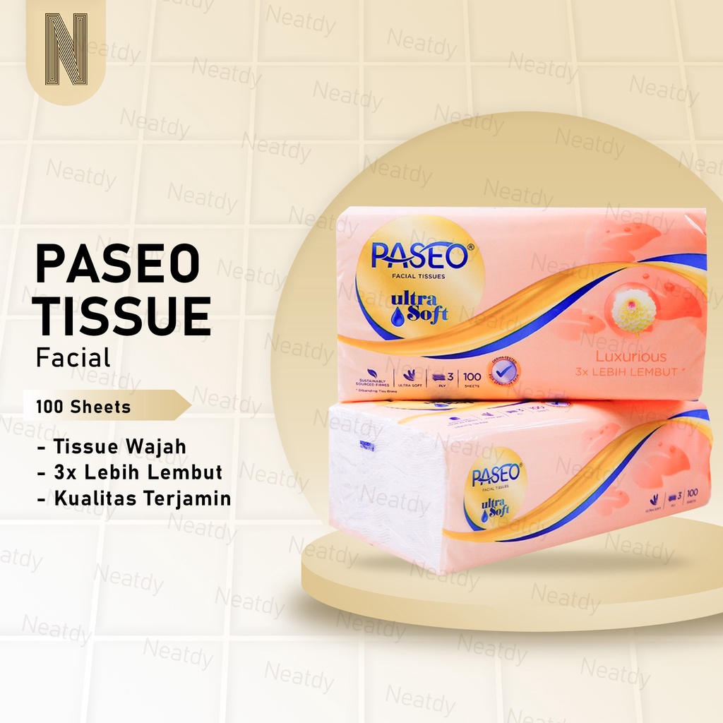 Jual Paseo Ultra Soft Tissue Wajah Soft Pack 100s 3 Ply | Shopee Indonesia