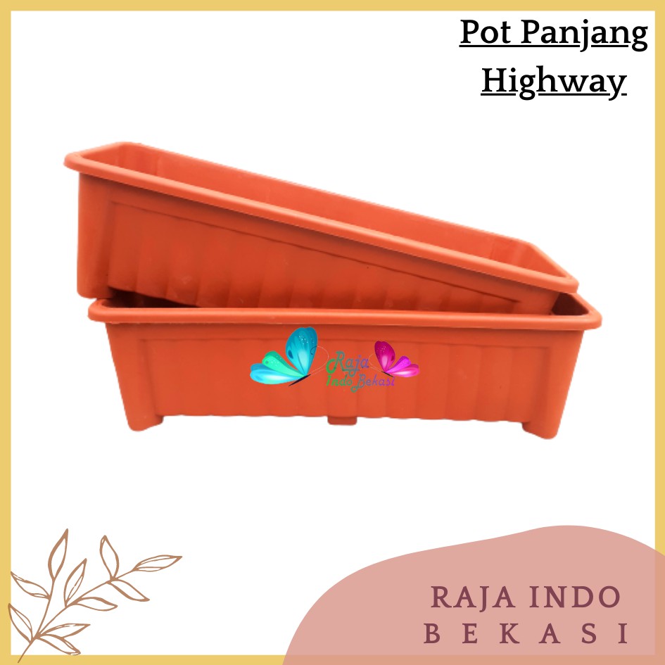 Jual Pot Panjang Highway 55 Coklat Merah Bata Pot Panjang Hw 50cm Pot ...