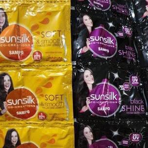 Jual ** ISI 12 ** UNILEVER SHAMPOO SUNSILK SACHET BLACK SHINE SHAMPOO ...