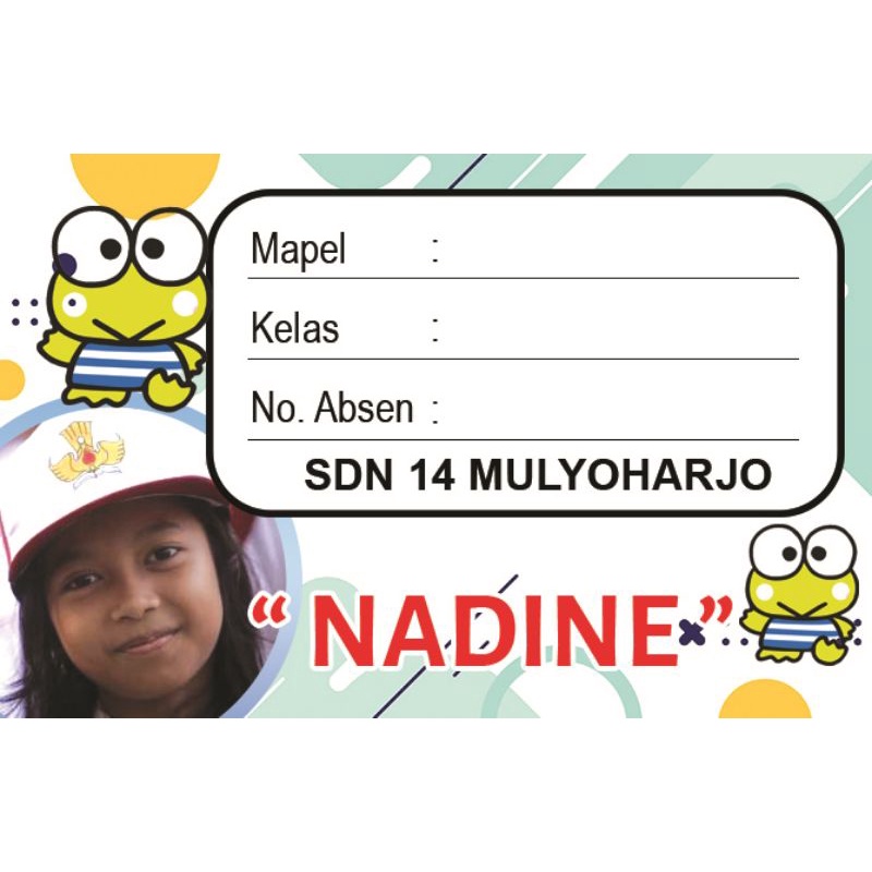 Jual (25pcs) Stiker Mata Pelajaran Custom Foto Stiker Mapel Label Buku ...