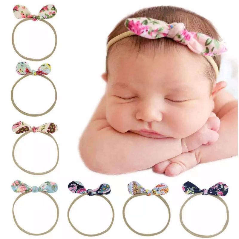 Jual Bandana Bayi Pita Motif Bunga / Bandana Anak Perempuan Umur 0-3 ...