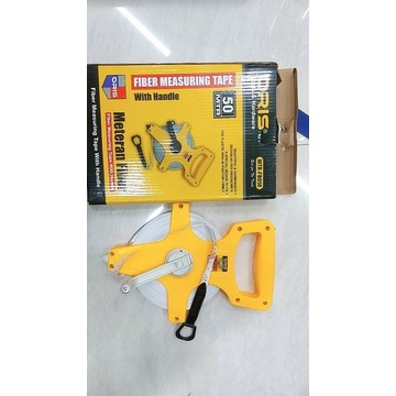 Jual ORIS METERAN FIBER JALAN 50 METER / 5M FIBER MEASURING TAPE FEET ...