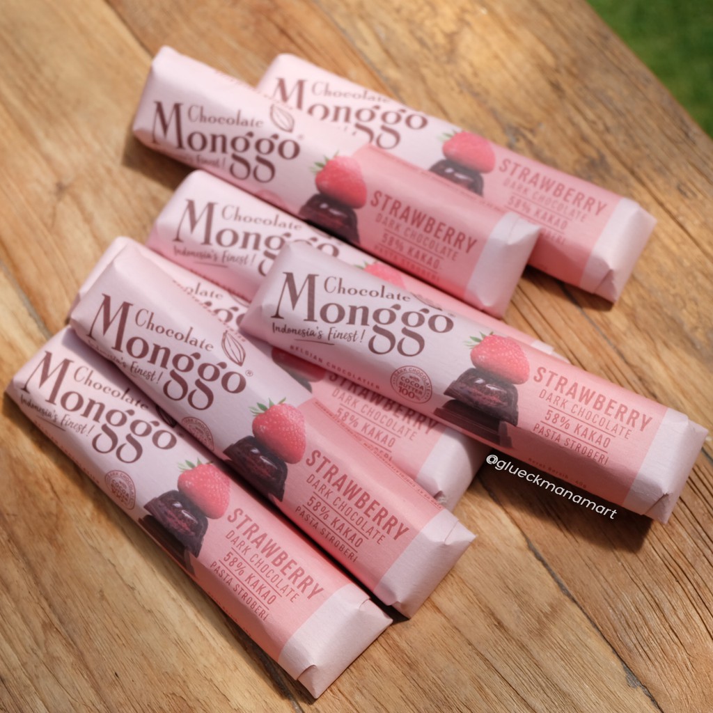Jual Cokelat / Chocolate Monggo Strawberry 40 gr | Shopee Indonesia
