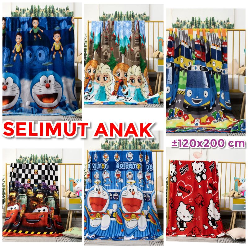 Jual SELIMUT KARAKTER ANAK PEREMPUAN CEWEK DAN LAKI LAKI COWOK MOTIF ...