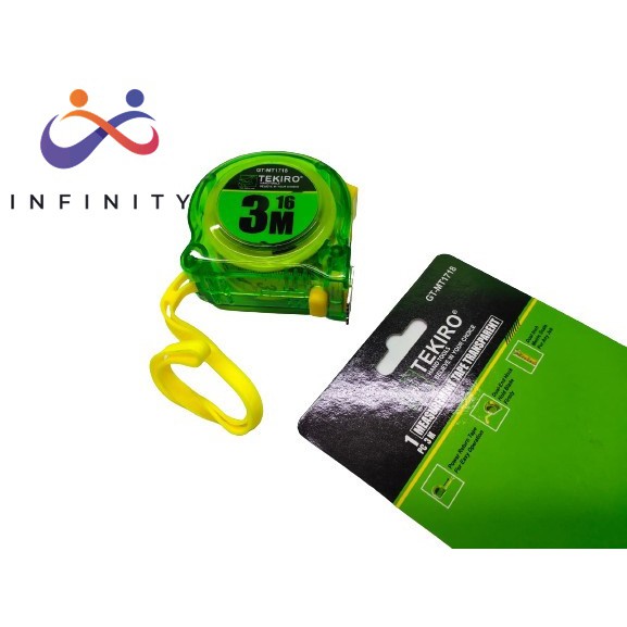 Jual INF Meteran Transparan TEKIRO 3M 3 Meter Roll Alat Ukur Measuring ...