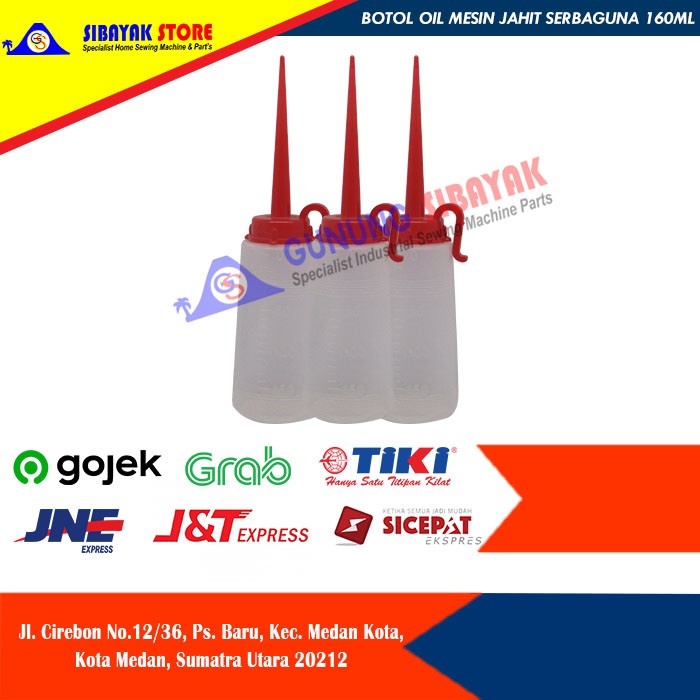 Jual Botol Minyak Pelumas/Oli/Botol Oil Mesin Jahit /Serbaguna 160 Ml ...