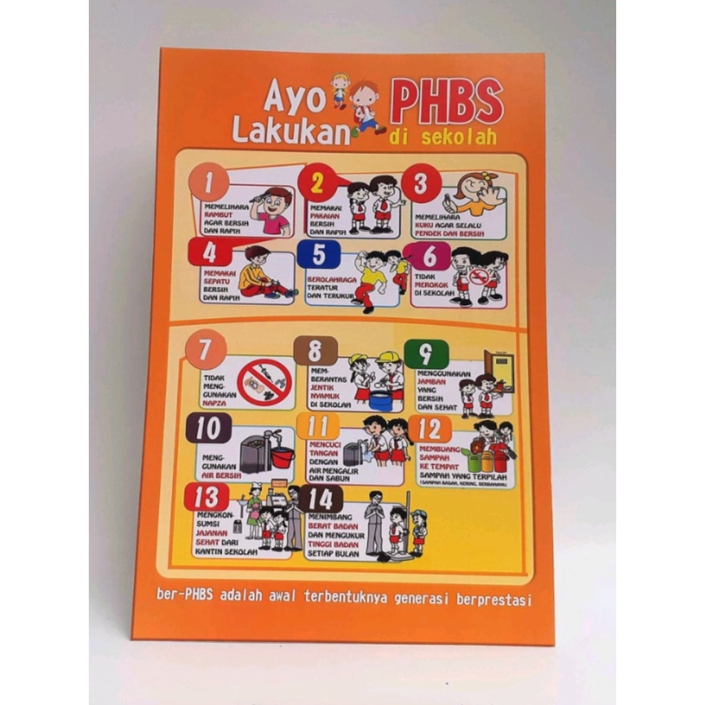 Jual Poster Kesehatan, Poster PHBS di Sekolah kode 59 | Shopee Indonesia