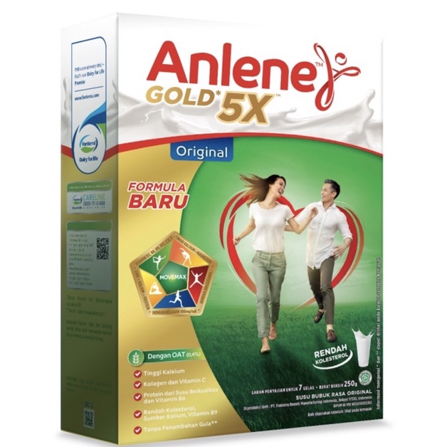 Jual Anlene gold 240gr vanila coklat original / Anlene actifit 250gr ...