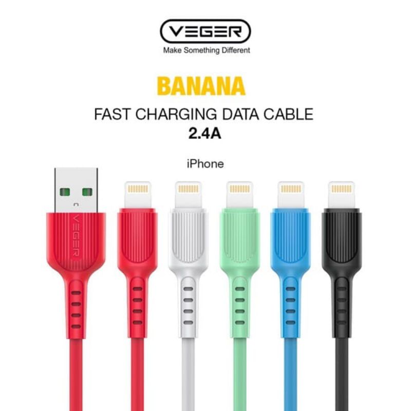 Jual Kabel Charger Data Lightning For IP 5 6 7 8 X Fast Charging 2.4A ...