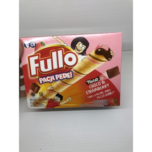 Jual Fullo wafer roll rasa Strawberry chocolate (1box isi 24pcs ...