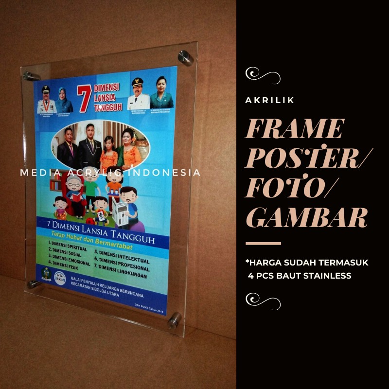 Jual Akrilik FRAME FOTO/POSTER/GAMBAR DINDING A4 | Shopee Indonesia