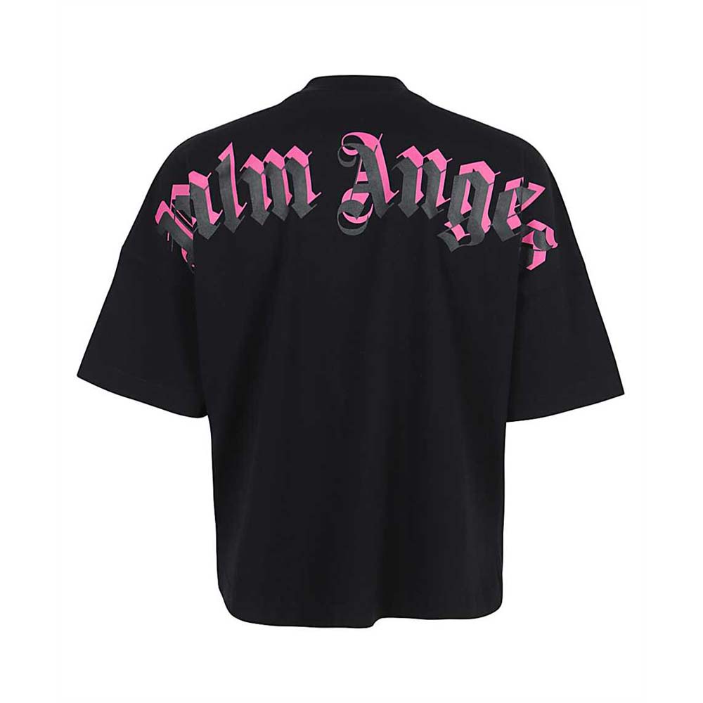 Jual Plm Angels SS22 Men Doubled Logo Over Tee Black/Fuchsia 100% ...