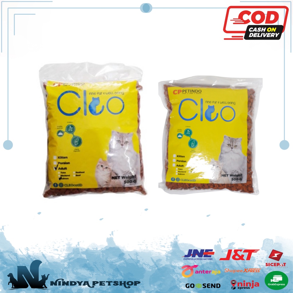Jual CLEO 500gr REPACK ALL VARIAN Kitten Adult Rasa Tuna Rasa Salmon ...