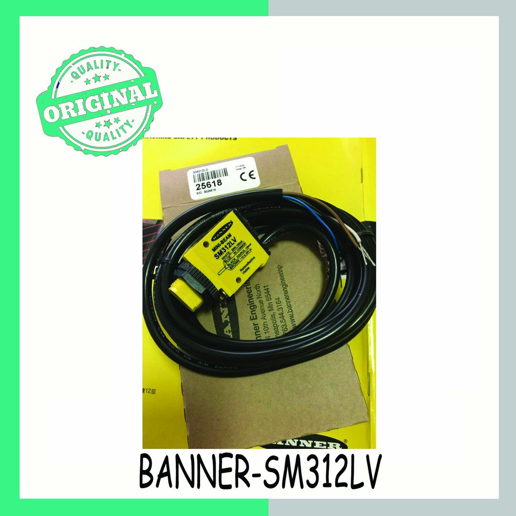Jual BANNER-SM312LV RETRO-REFLECTIVE PHOTOELECTRIC SENSOR 5m Range NPN ...
