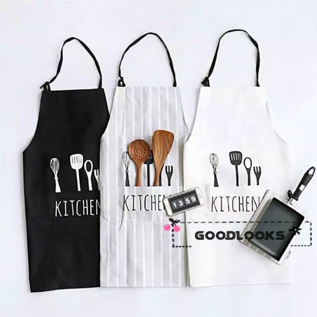Jual Celemek dapur chef apron masak pelindung baju anti kotor clemek ...