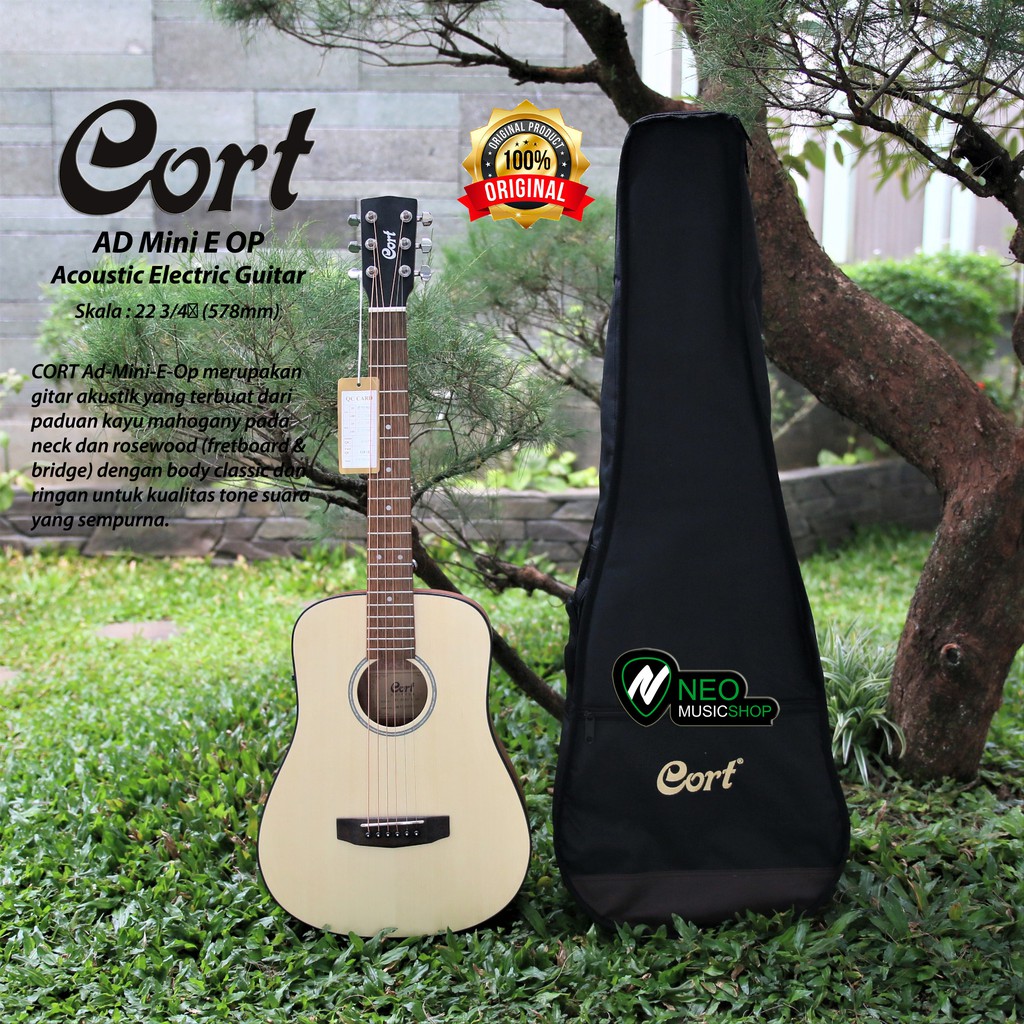 Jual Cort AD MINI EOP 3/4″ Acoustic Electric Guitar Original | Shopee ...
