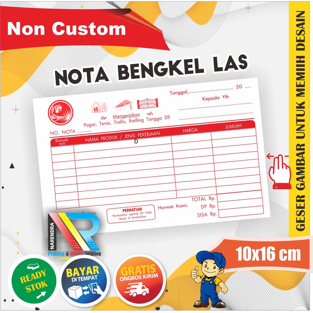 Jual Nota Bengkel Las Grosir dan Eceran 2 ply Rangkap | Shopee Indonesia