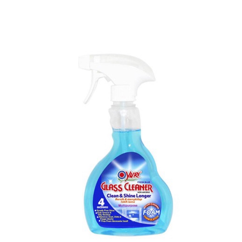 Jual Yuri Glass Cleaner Fresh Blue Spray Botol 2 x 500 mL | Shopee ...