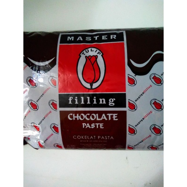 Jual Tulip filling dark coklat/filling chocolate paste 250gr repack ...