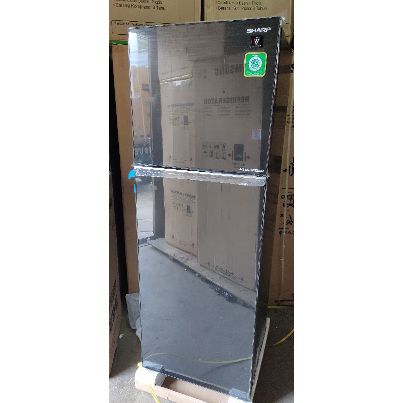 Jual kulkas sharp 2 pintu shine new j tech inverter ion plasmacluster lemari es ag+ nano ...