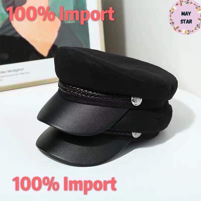 Jual MAY STAR Topi Beret Wanita Bahan Wol Oktagonal Hangat Casual Untuk ...
