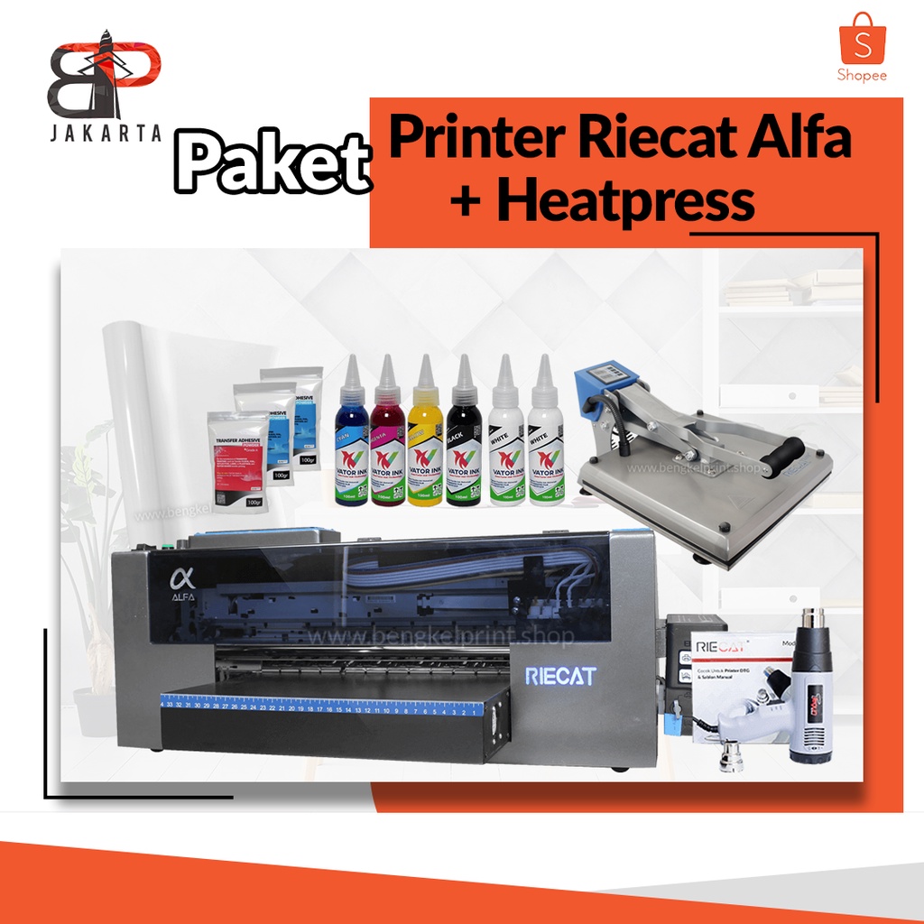 Jual PAKET MESIN RIECAT ALFA GEN 1 + HEATPRESS | Shopee Indonesia