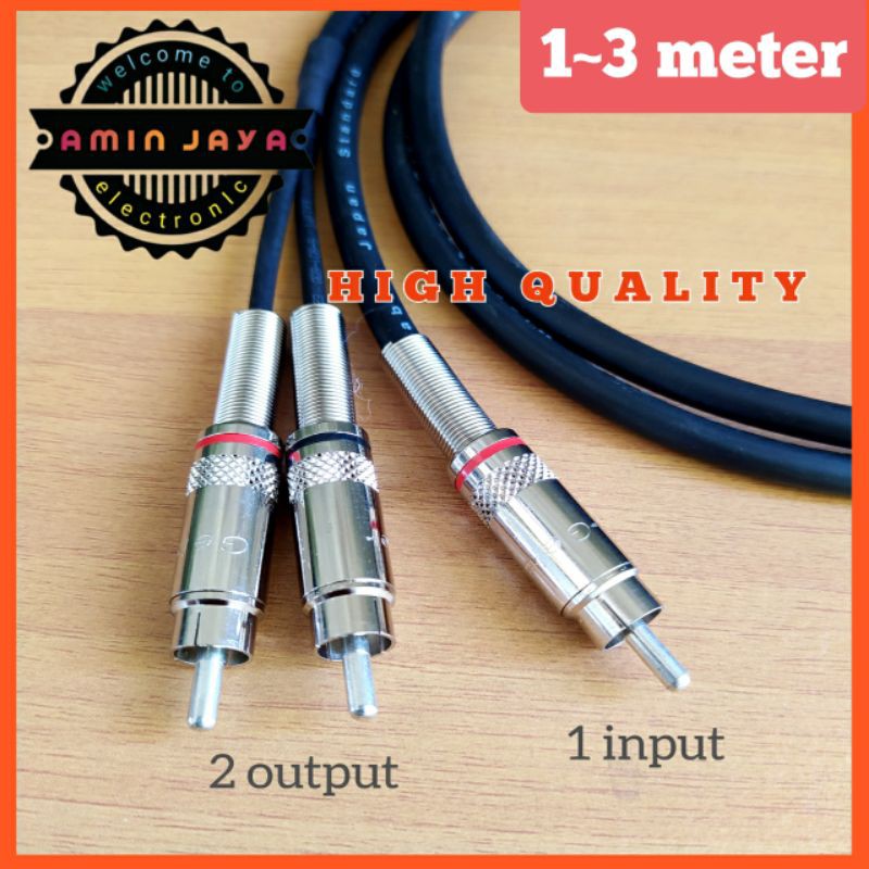Jual Kabel rca sub woofer jack rca 2 ke 1 male to male berkualitas ...