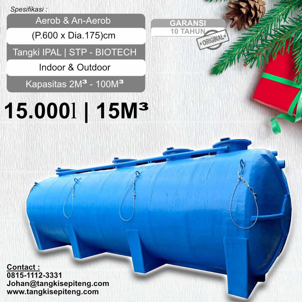 Jual Tangki STP BIOIPAL 15000 Liter - BIO STP , BIO SEPTIC TANK ...