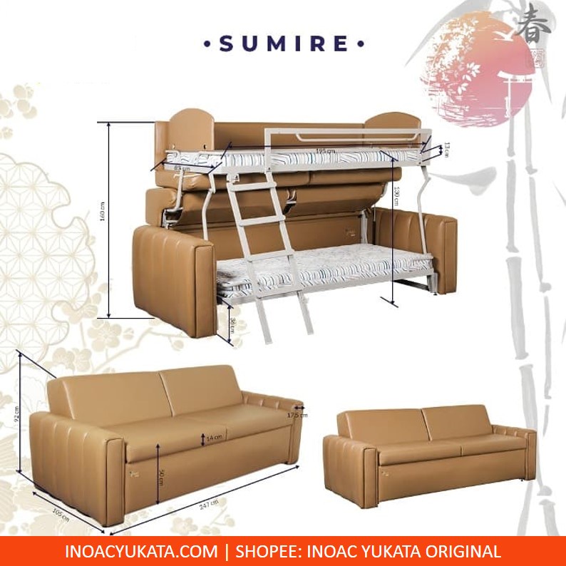 Jual YUKATA SUMIRE Sofa bed Yukata Inovatif DOUBLE DECK Kasur Tingkat ...