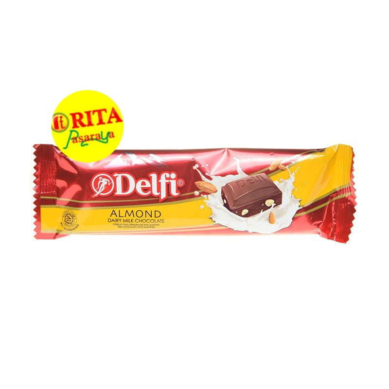 Jual Delfi Dark Coklat Almond 27gr | Shopee Indonesia