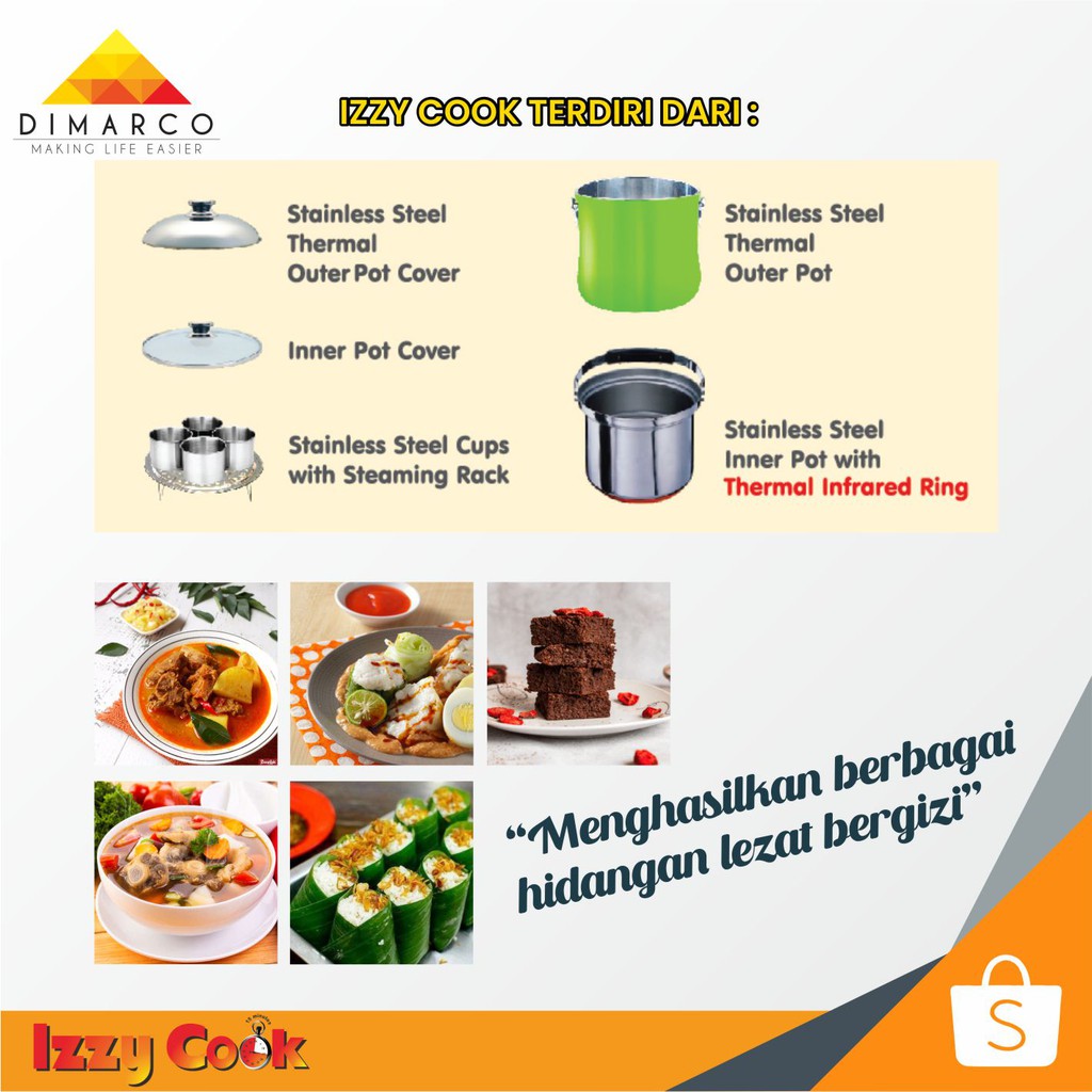 Jual Izzy Cook Magic Saver Cooker Double Wall Masak Tanpa Api | Shopee Indonesia