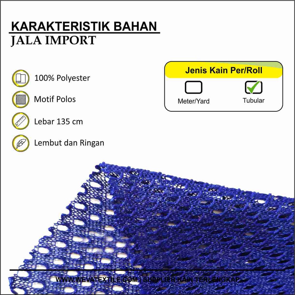 Jual (PERMETER) JALA BESAR Bahan Kain Jala Kain Mesh Jaring Dalaman ...