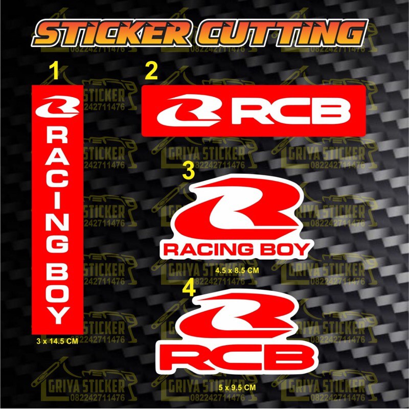 Jual Sticker cutting RCB Racing boy stiker motor bukan printing ...
