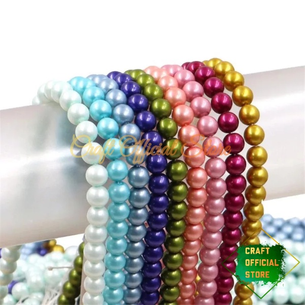 Jual Mutiara Sintetis 4mm 6mm Mutsin Berat Manik Manik Mutiara Kilap ...