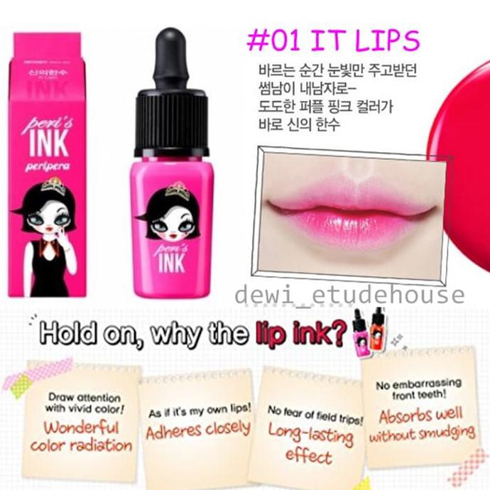 Jual (Peripera) Peri's Ink #01 IT LIPS - Original 100% Korea | Shopee ...