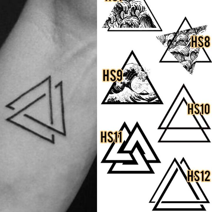 Jual [ZVG] Tato Temporer/Stiker Tato Minimalis - HS - Tato segitiga ...